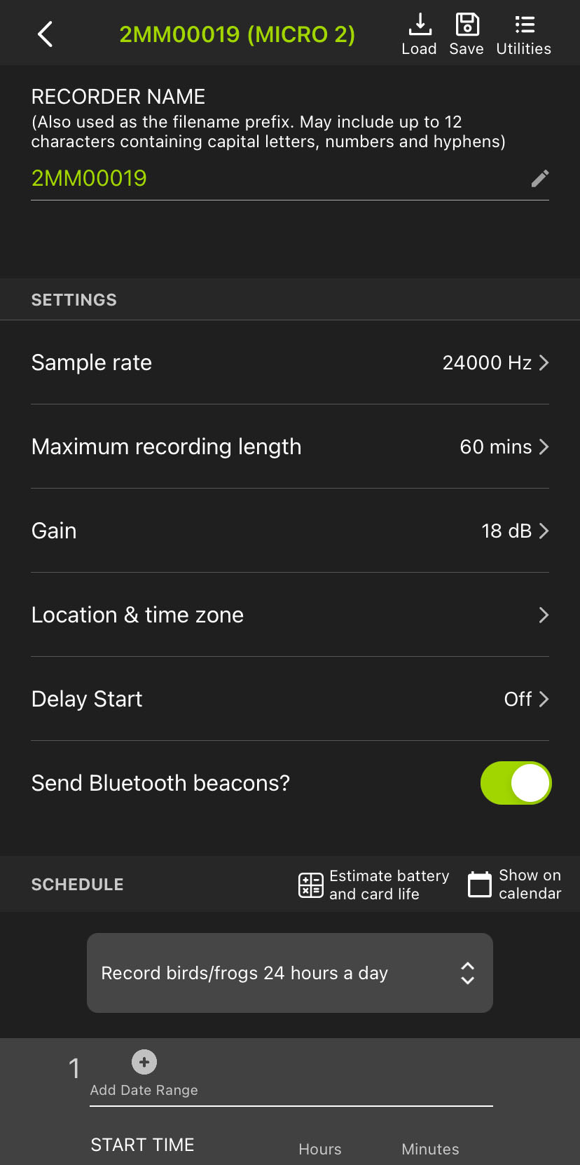 Configuration Editor Screen