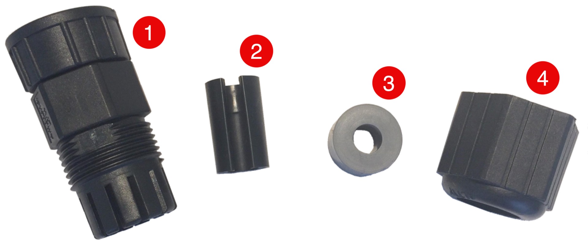 Assemble the RJ45 Weatherproofing and Ferrite Kit